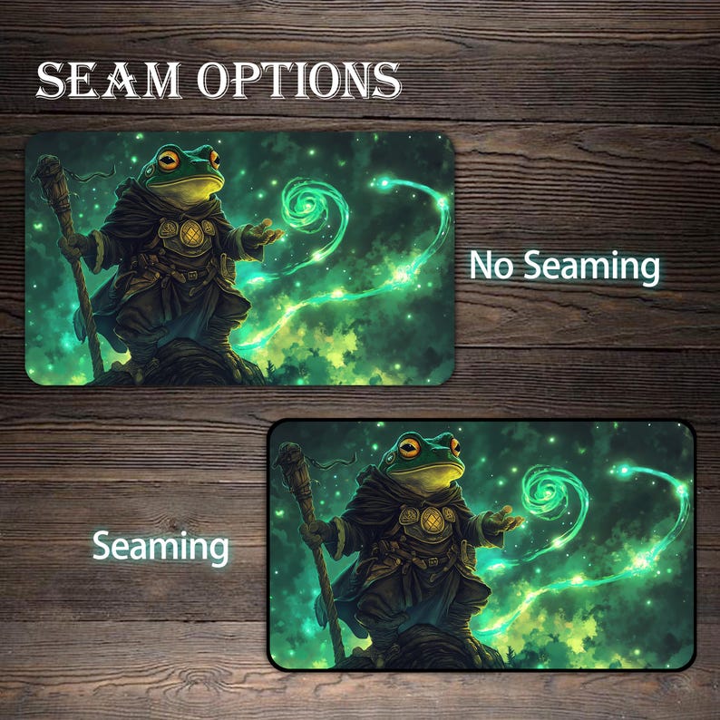 MTG Playmat, Frog Wizard Custom Play Mat, TCG Playmat With Zones - 24 ...