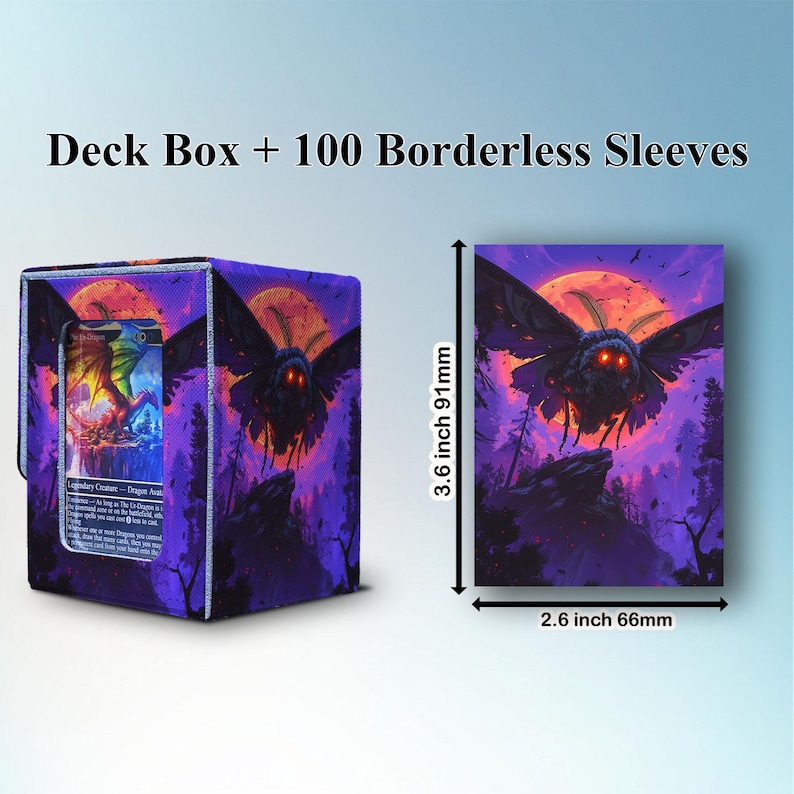 MTG Deck Box With Commander Display, Holds 100+ Sleeved Cards, Anime ...