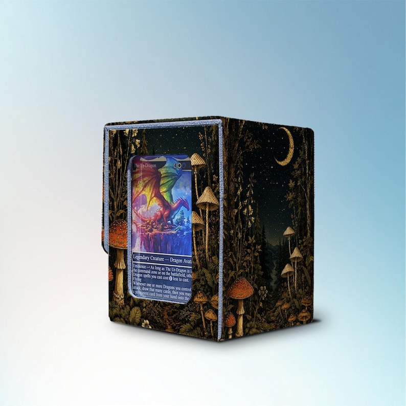 MTG Deck Box With Commander Display, Holds 100+ Sleeved Cards, Moonlit ...
