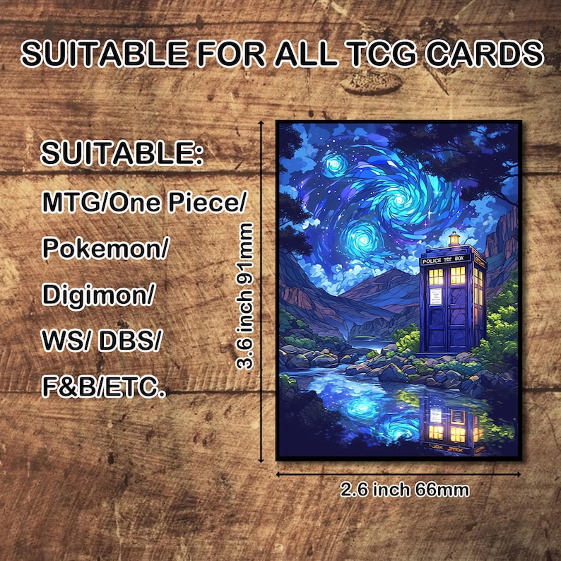 Mtg Card Sleeves, Stained Glass Tardis TCG Sleeves, Matte or Foil, Gift ...