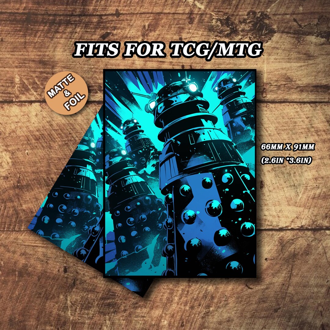 MTG Card Sleeves - Anime Dalek Theme, Standard & Japanese Size, Foil or ...