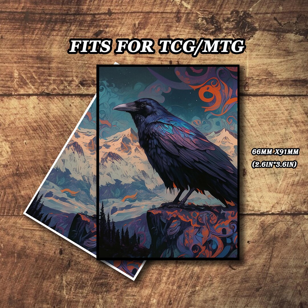 Mtg Card Sleeves, TCG Card Sleeve, Mysterious Raven Theme Card Sleeves ...