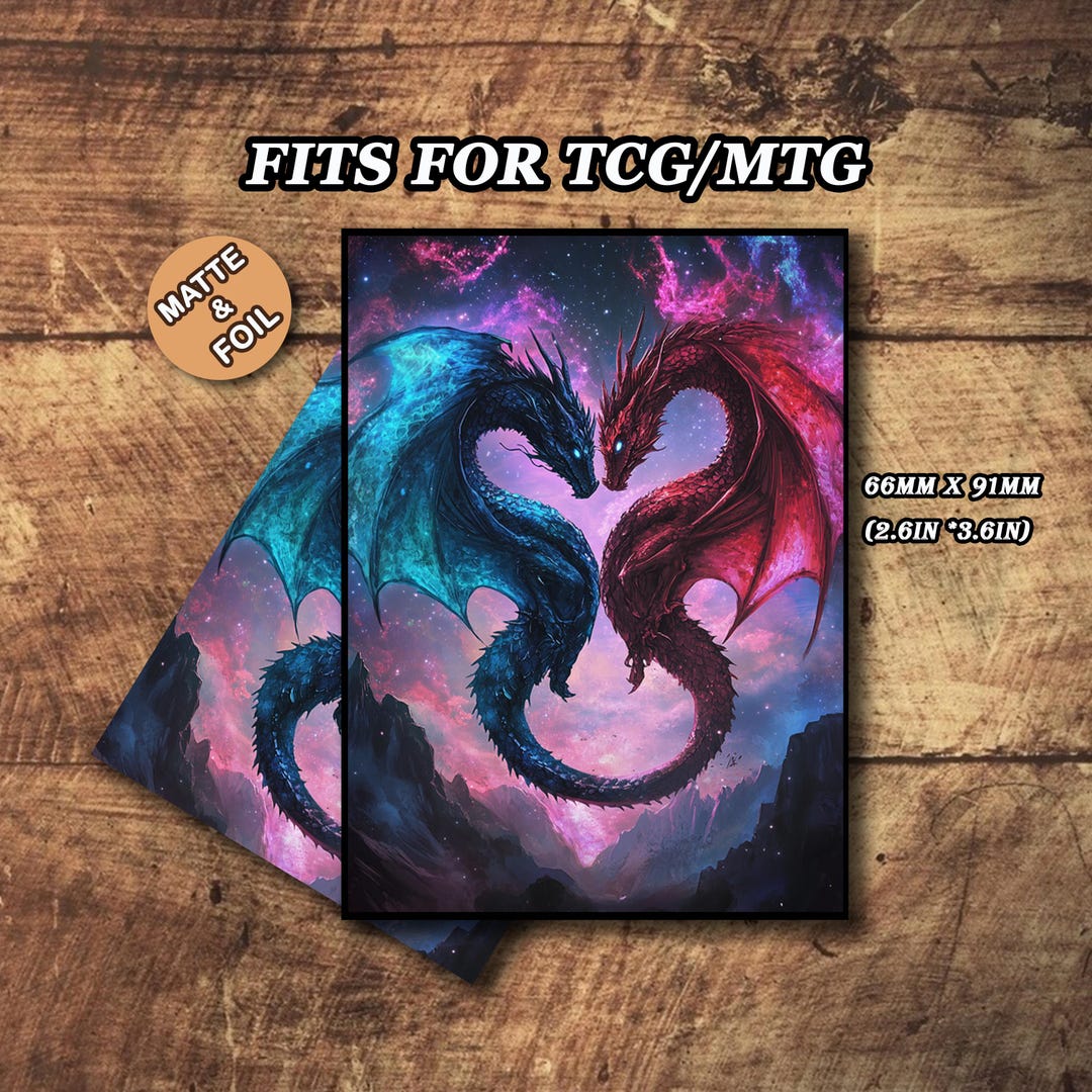 MTG Card Sleeves - Star Dragons Theme Magic Sleeves, Standard ...