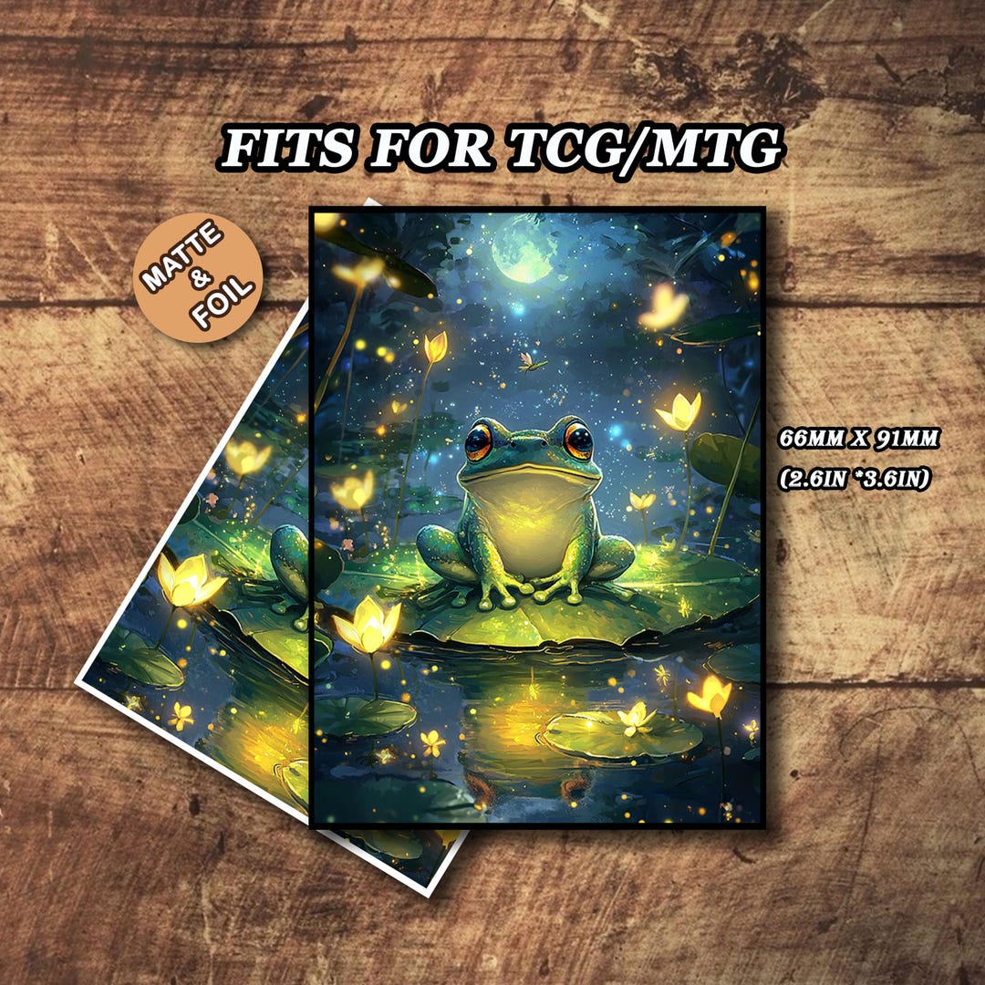 MTG Card Sleeves - Frog Emissary Theme, Standard & Japanese Size, Foil ...
