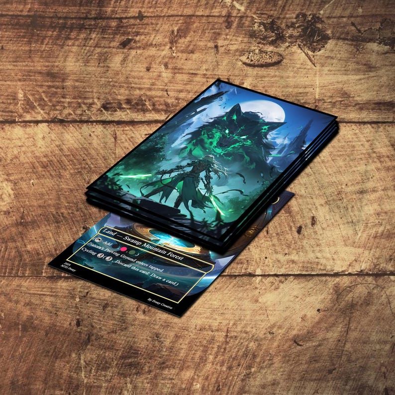 Mtg Sleeves Wolf, Matte Art Card Sleeves, Foil/holo, Gamer Gift, 66x91 ...