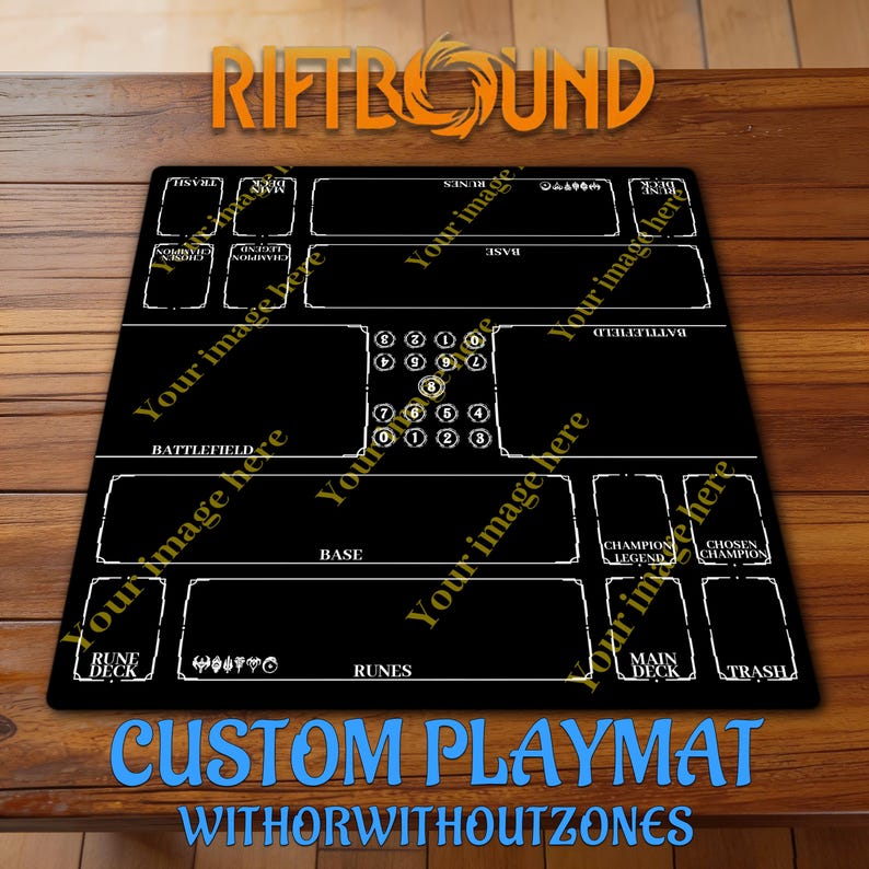 Riftbound Custom Playmat 2 Player, Square Playmats for Gamer - 24" X 24 ...