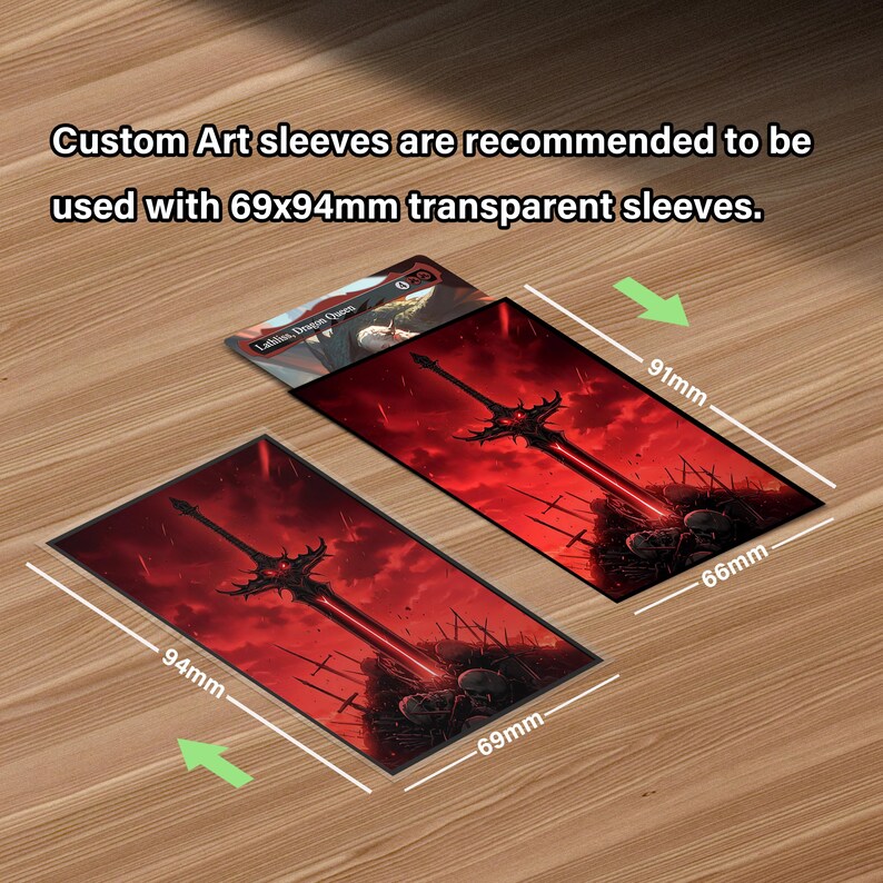 Mtg Card Sleeves, Blood-stained Sword Card Sleeve, Matte or Foil, Gifts ...