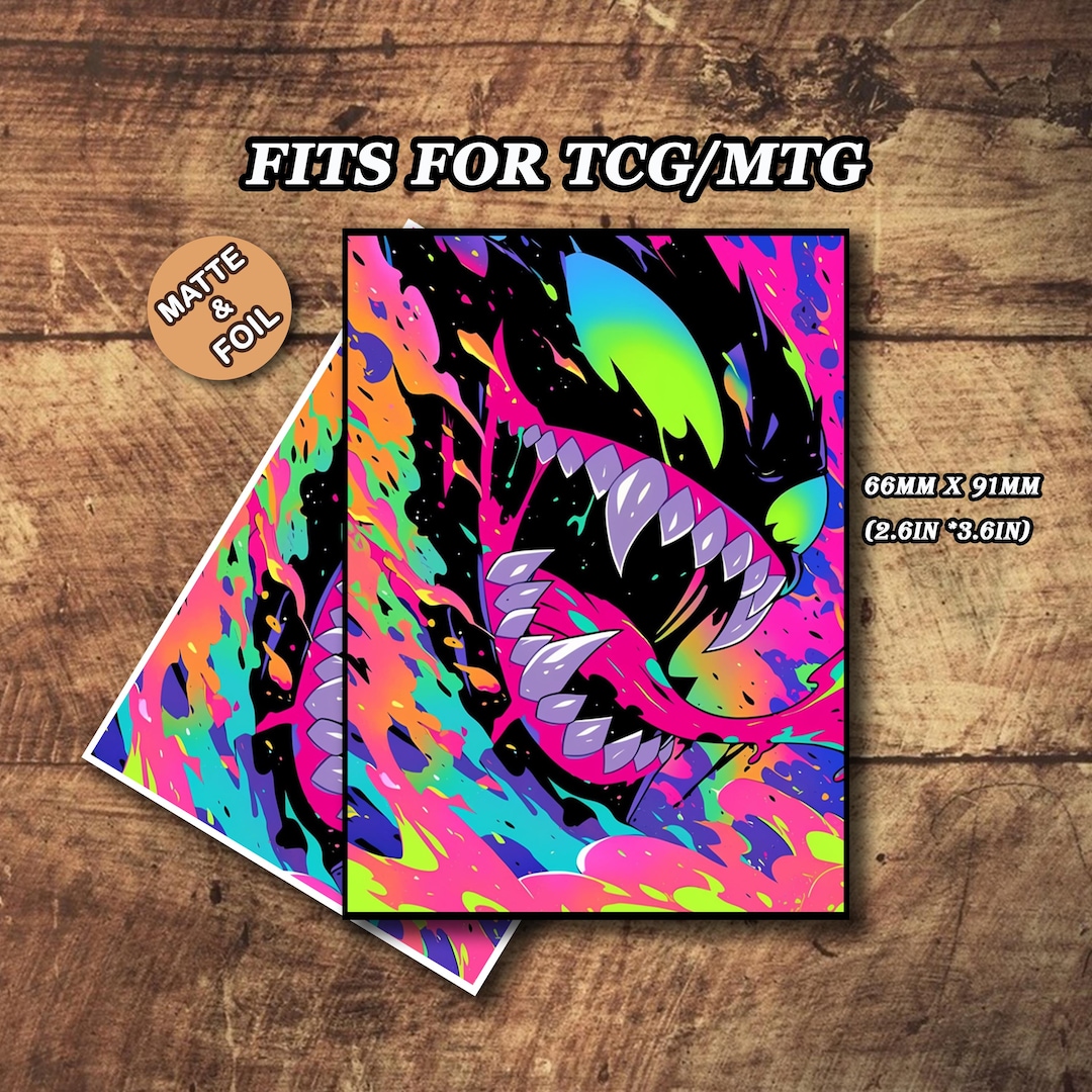 Mtg Sleeves Matte, Slime Monster Card Sleeves, Standard Size, Foil/holo ...