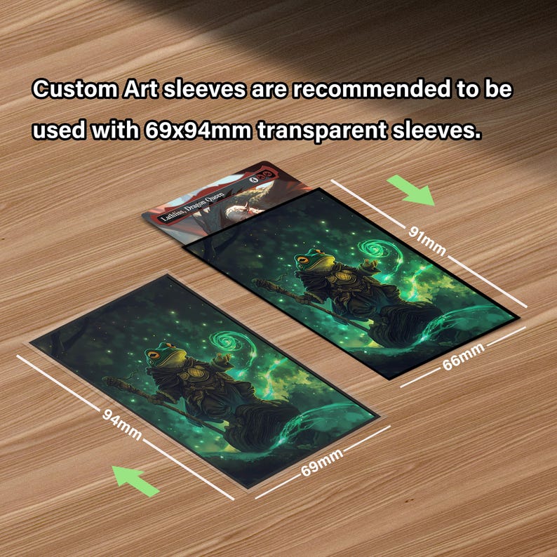 Mtg Card Sleeves, Frog Wizard Magic Sleeves, Matte or Foil, Gifts for ...