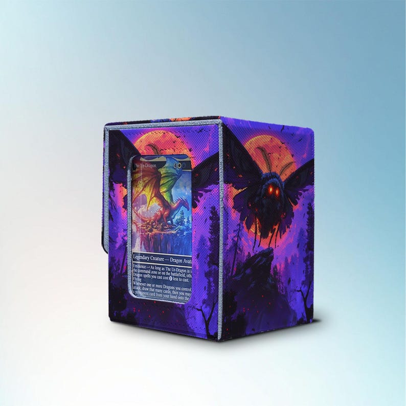 MTG Deck Box With Commander Display, Holds 100+ Sleeved Cards, Anime ...