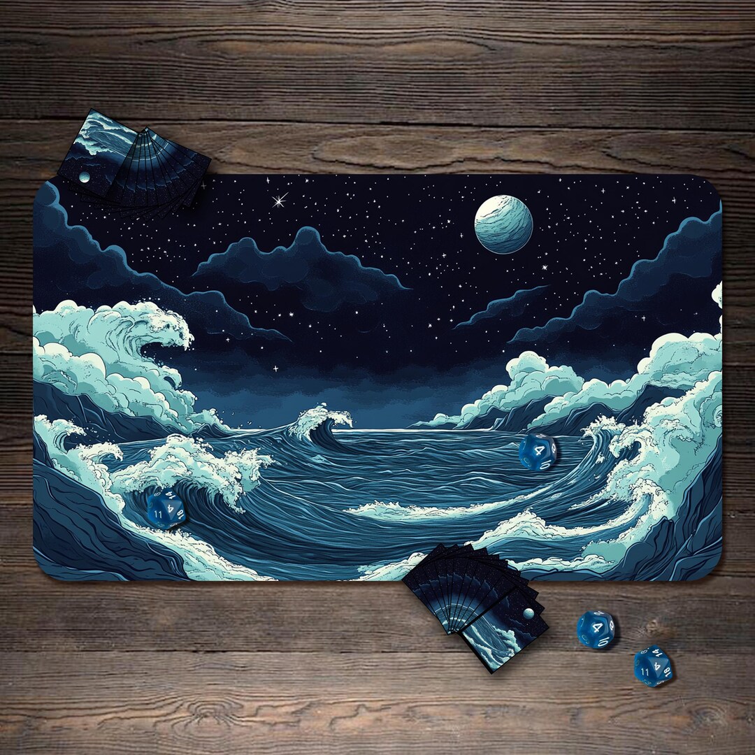 MTG Playmat, Ocean Star Theme Custom Play Mat, TCG Playmat With Zones ...