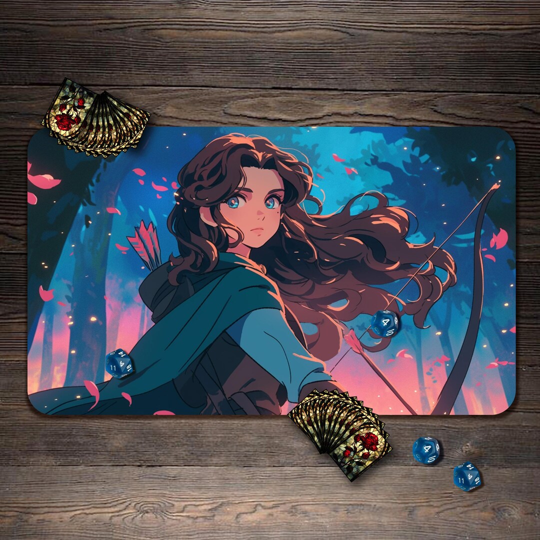 Lorcana Playmat, TCG Playmat With Zones - 24"x14", Forest Maiden Custom ...