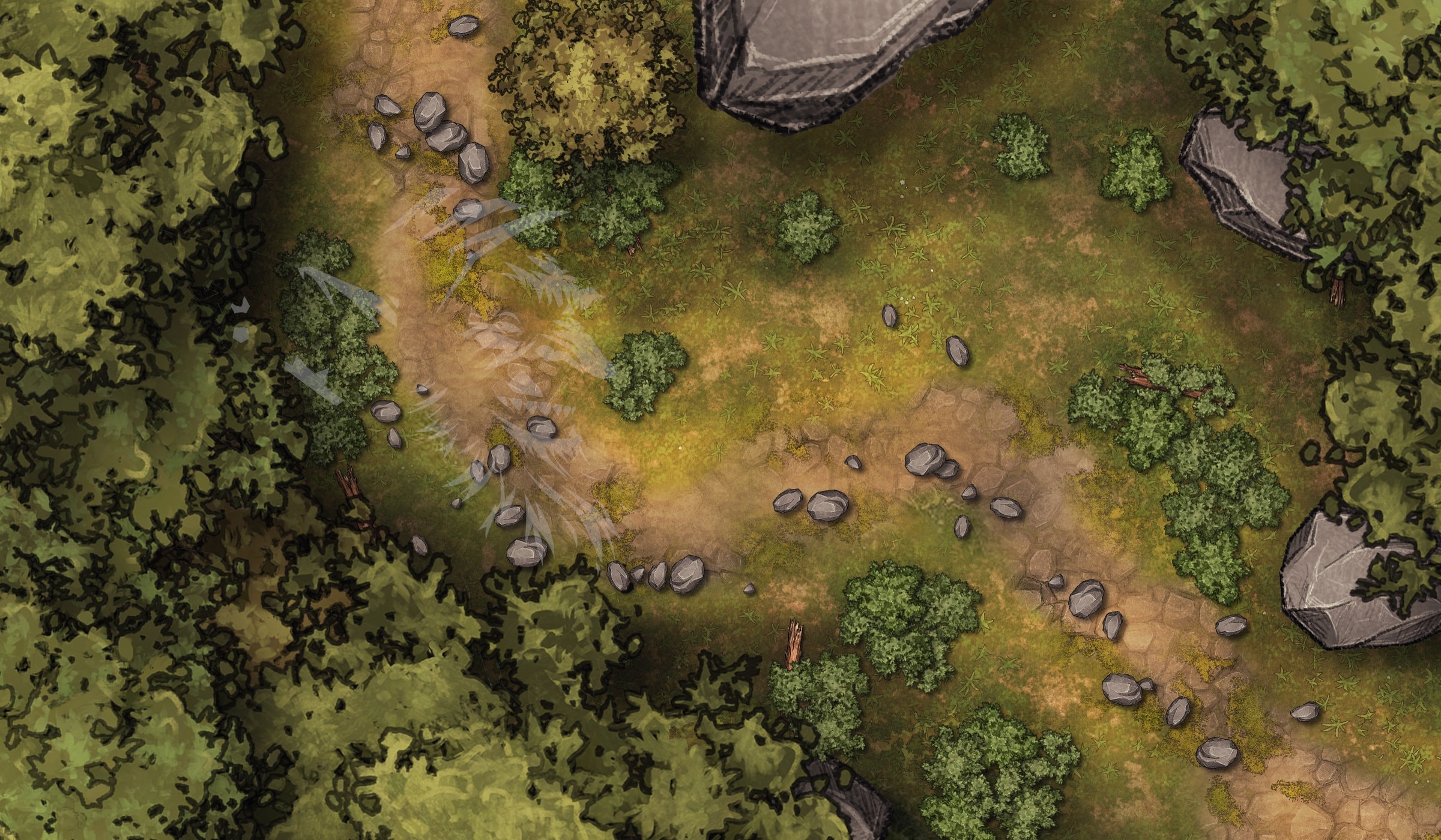 Forest Path Battlemap - Dnd Battle Map, VTT, D&D, 5e, Roll20, Foundry ...