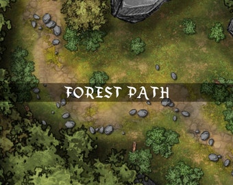 Forest Path Battlemap - Dnd Battle Map, VTT, D&D, 5e, Roll20, Foundry ...