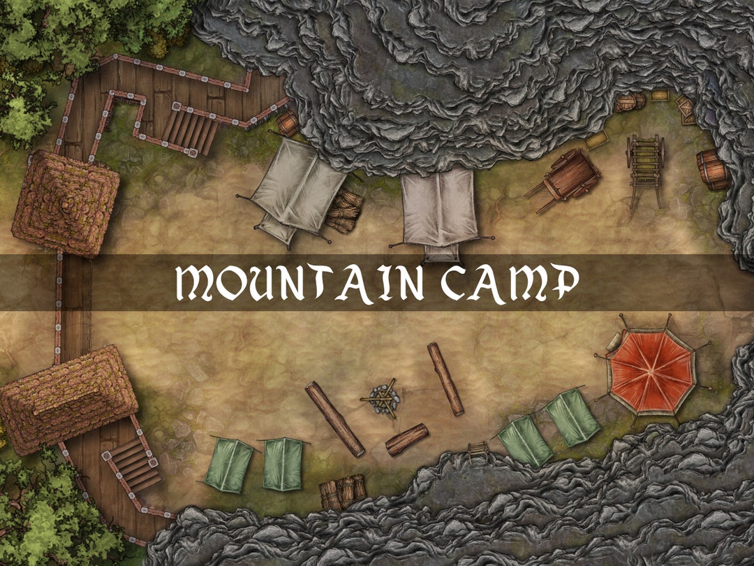 Mountain Camp Battlemap Dnd Battle Map, VTT, D&D, 5e, Roll20, Foundry ...