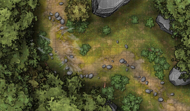 Forest Path Battlemap - Dnd Battle Map, VTT, D&D, 5e, Roll20, Foundry ...