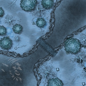 Snow Bridge Battlemap - Dnd Battle Map, VTT, D&D, 5e, Roll20, Foundry ...