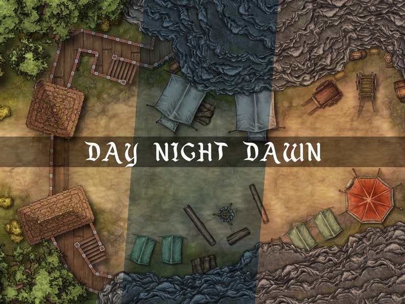 Mountain Camp Battlemap Dnd Battle Map, VTT, D&D, 5e, Roll20, Foundry ...