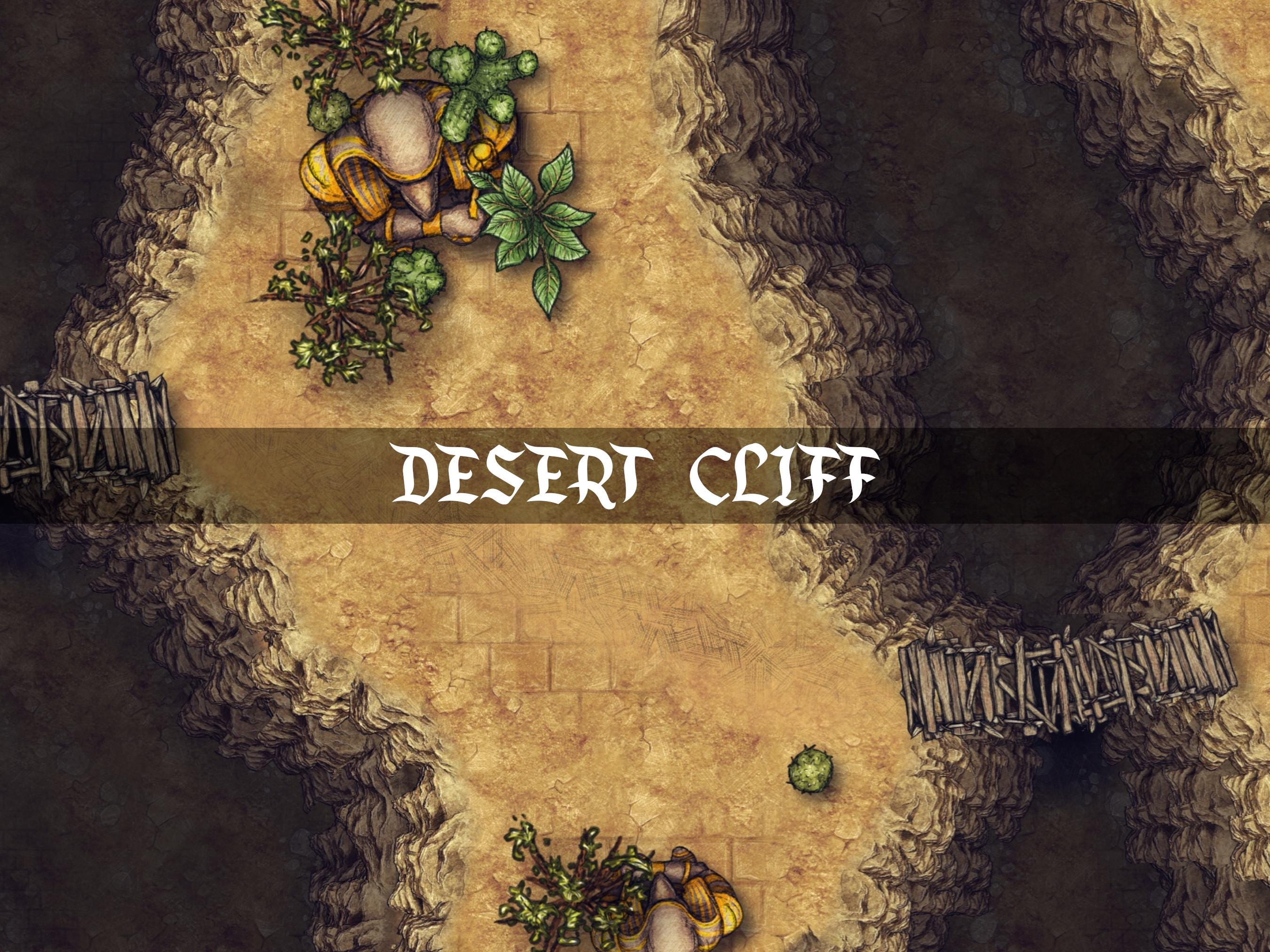 Desert Cliff Battlemap - Dnd Battle Map, VTT, D&D, 5e, Roll20, Foundry ...