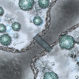Snow Bridge Battlemap - Dnd Battle Map, VTT, D&D, 5e, Roll20, Foundry ...