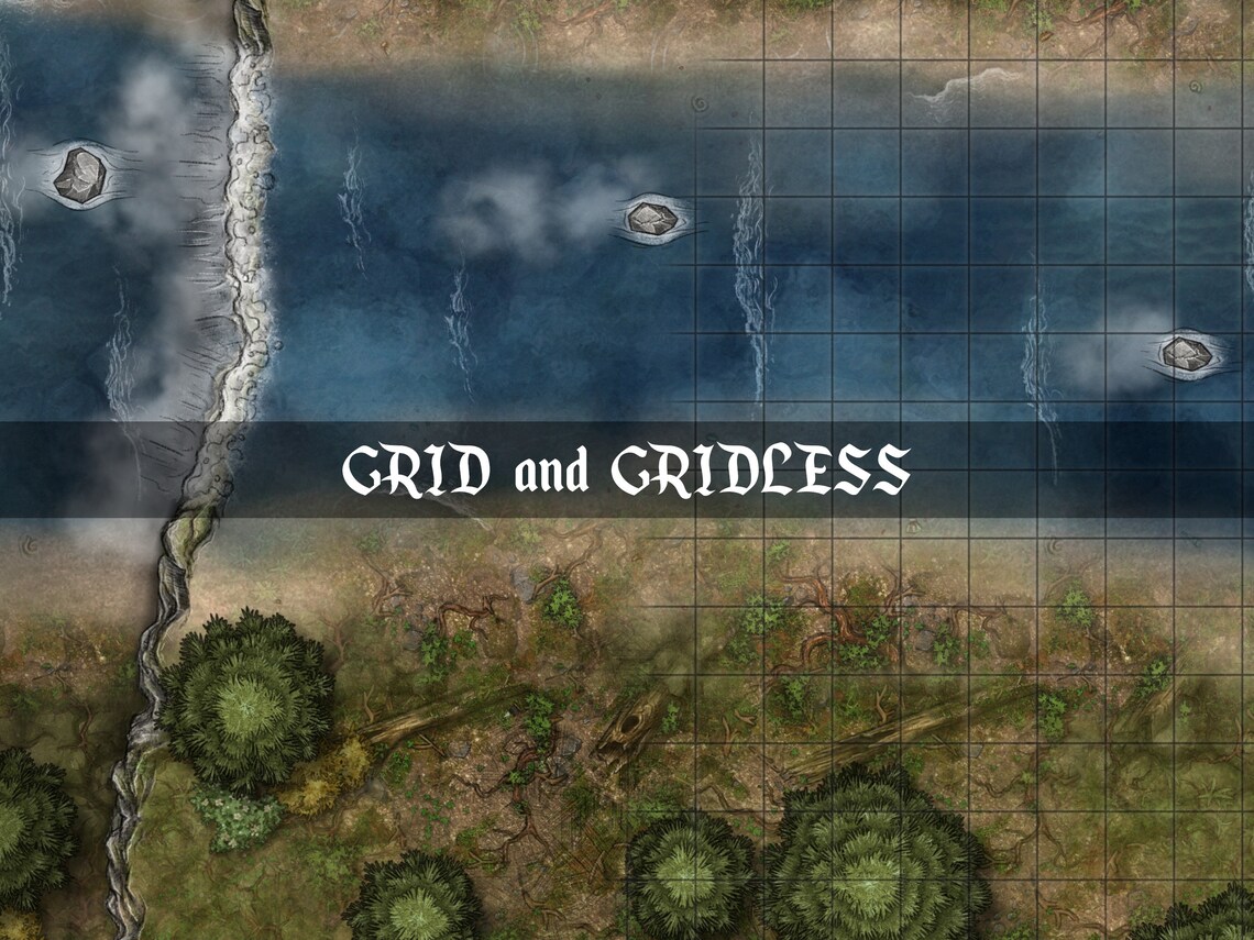 Forest Waterfall Battlemap - Dnd Battle Map, VTT, D&D, 5e, Roll20 ...