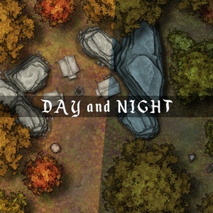 Autumn Forest Camp Battlemap - Dnd Battle Map, VTT, D&D, 5e, Roll20 ...