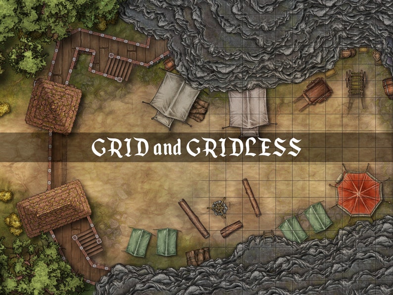 Mountain Camp Battlemap Dnd Battle Map, VTT, D&D, 5e, Roll20, Foundry ...