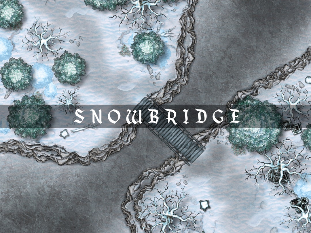 Snow Bridge Battlemap - Dnd Battle Map, VTT, D&D, 5e, Roll20, Foundry ...