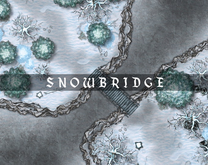 Snow Bridge Battlemap - Dnd Battle Map, VTT, D&D, 5e, Roll20, Foundry ...