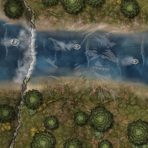 Forest Waterfall Battlemap - Dnd Battle Map, VTT, D&D, 5e, Roll20 ...