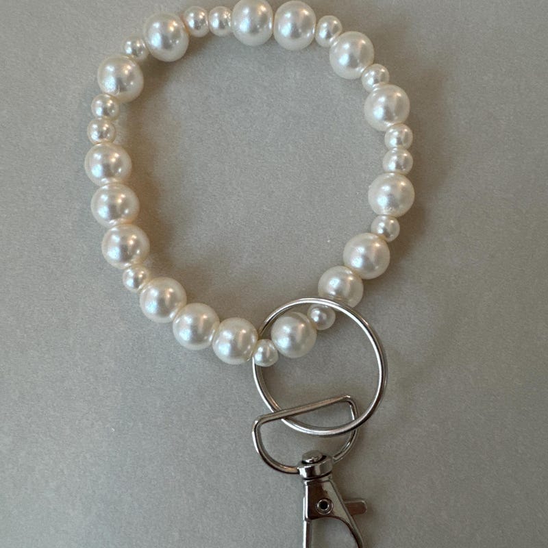 Pearl Keychain - Etsy