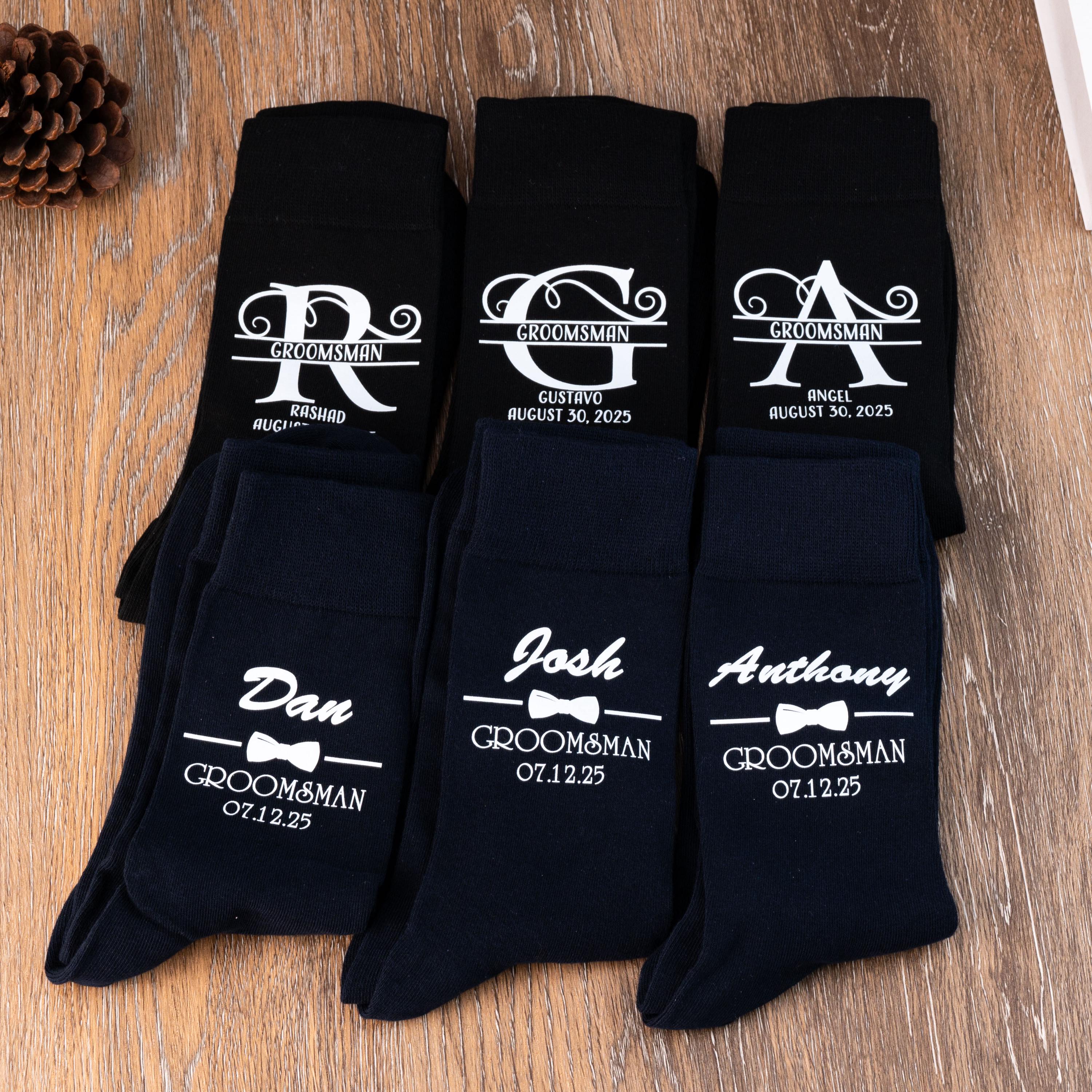 Personalized Groomsmen Sock,groomsmen Gift,best Man Sock,custom Wedding ...