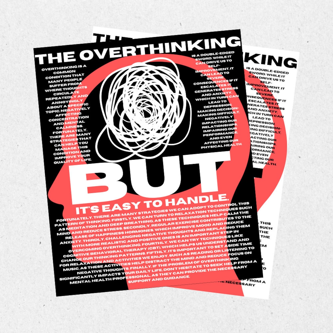 Poster About Overthinking, School Poster, Ebook Typographic, Home Decor ...