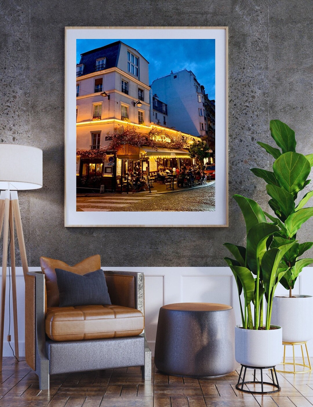 Paris City Cafe Night Lights Printable, Paris City Evening Photo ...