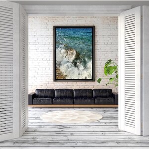 Printable Ocean Wave Photography, Boho Ocean Wall Art Print, Printable ...