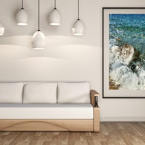Printable Ocean Wave Photography, Boho Ocean Wall Art Print, Printable ...