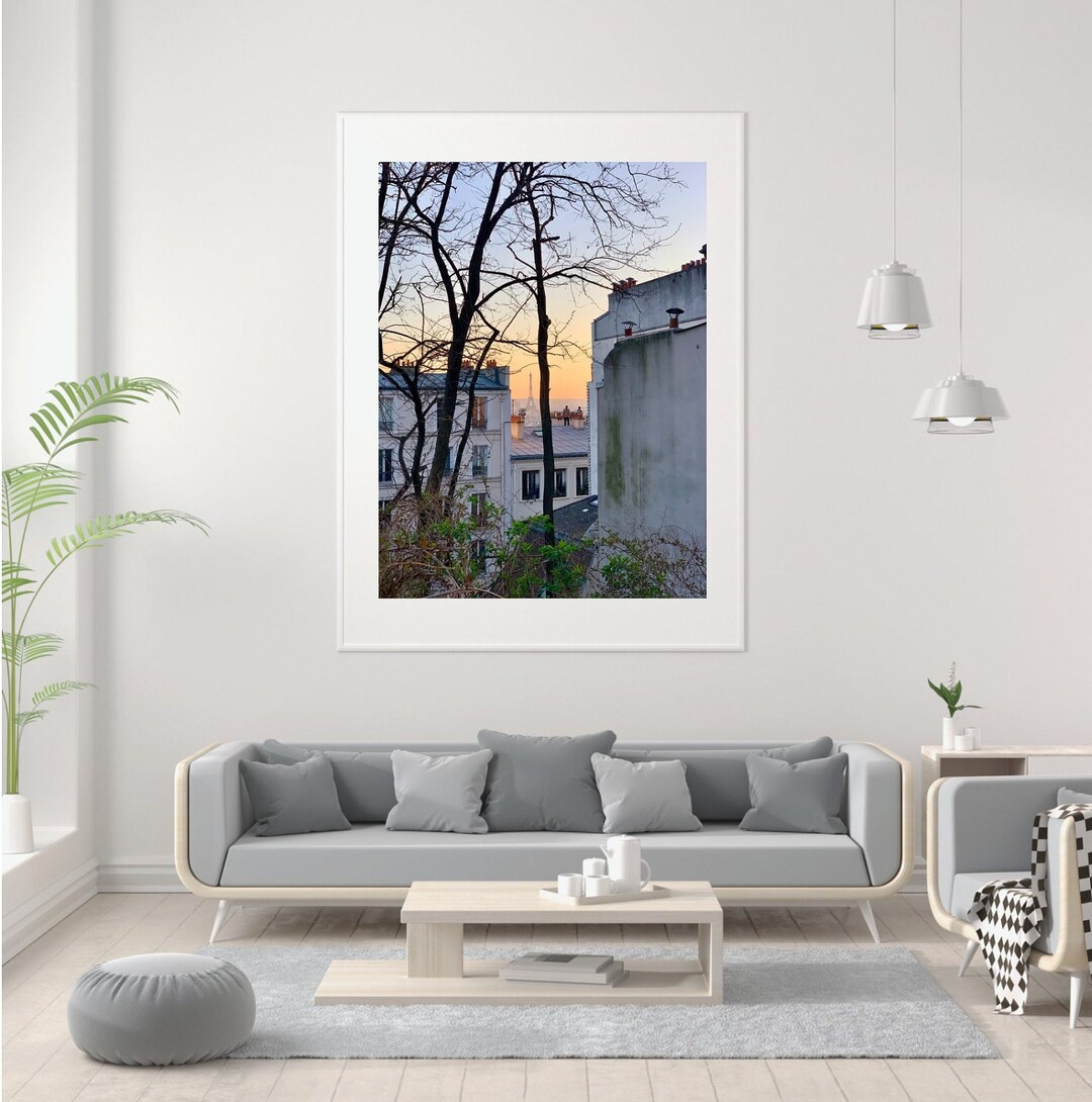 Paris France Eiffel Tower Printable, Paris Evening Sunset Photo ...