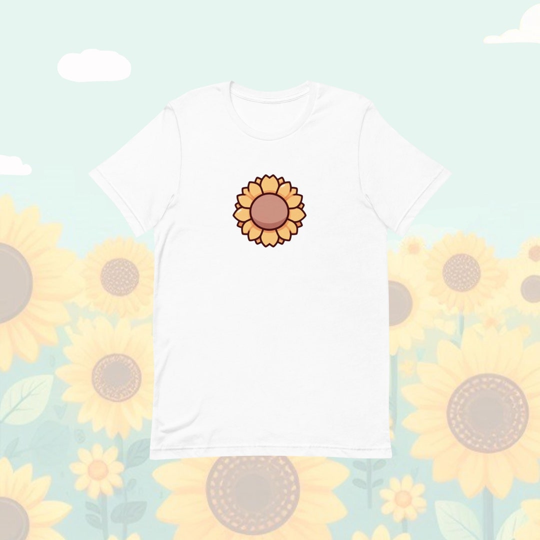 Cute Simple Sunflower Flower Cutecore Unisex Kawaii Design T-shirt - Etsy