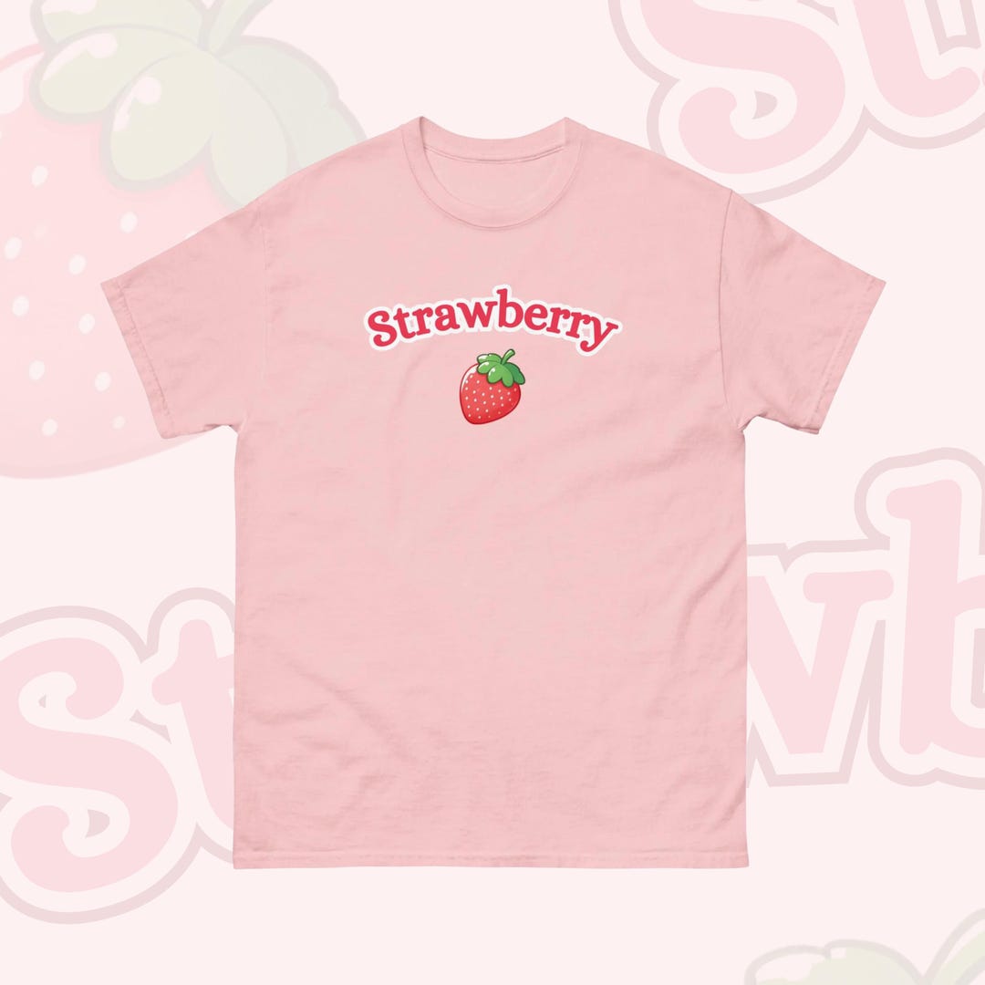 Cutecore Kawaii Strawberry Cute T-shirt With Text - Etsy