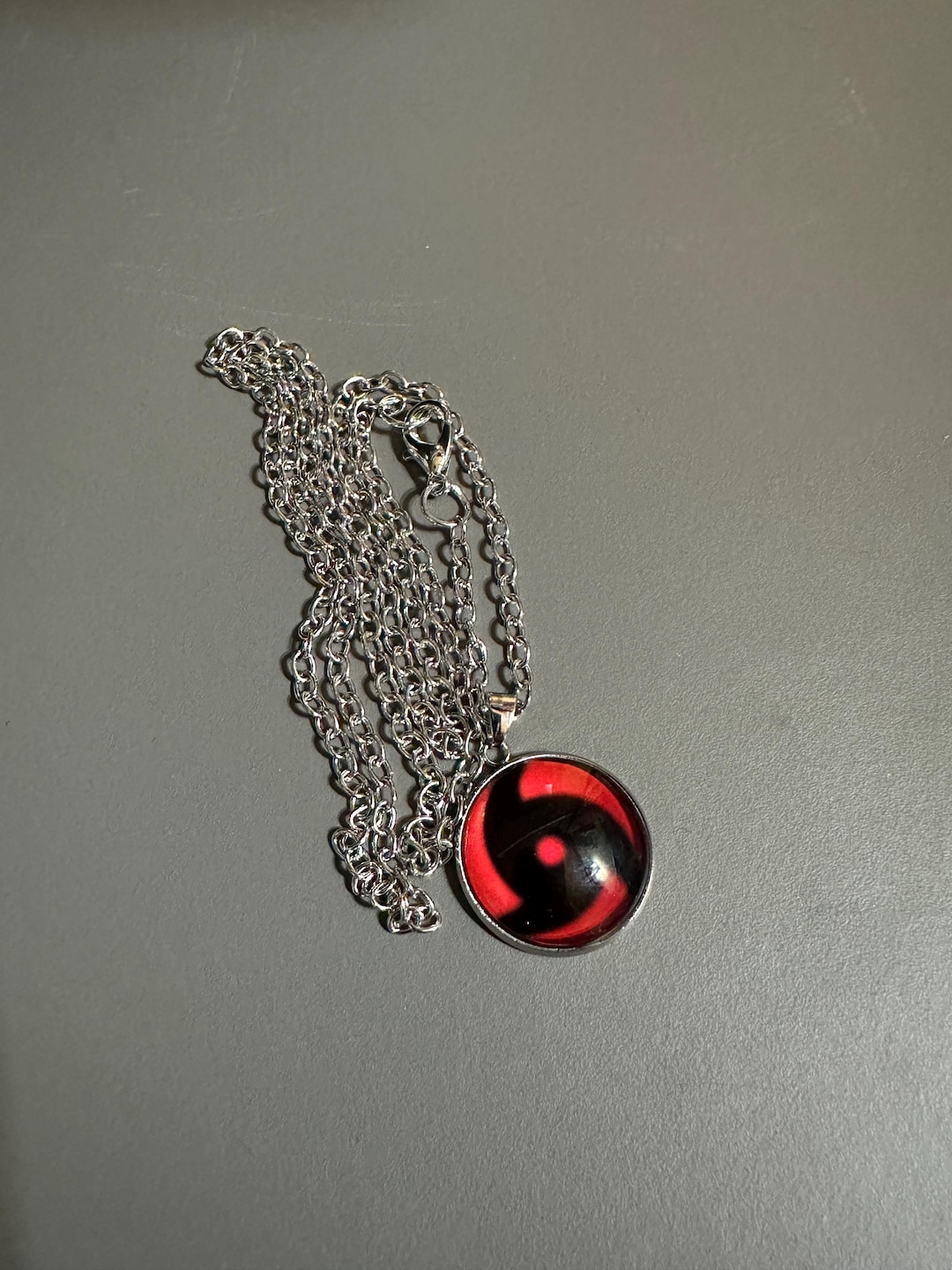 Naruto Itachi Mangekyo Sharingan Silver Necklace - Etsy UK