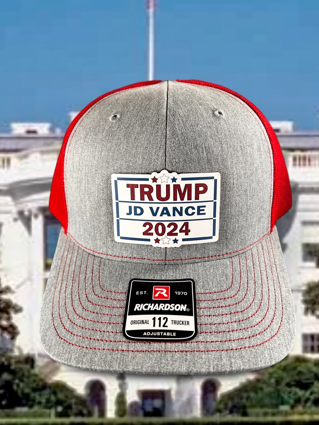 Donald Trump Red White Blue Acrylic Patch Hat. - Etsy