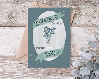 Congratulations on Your Bundle of Joy Card - Etsy
