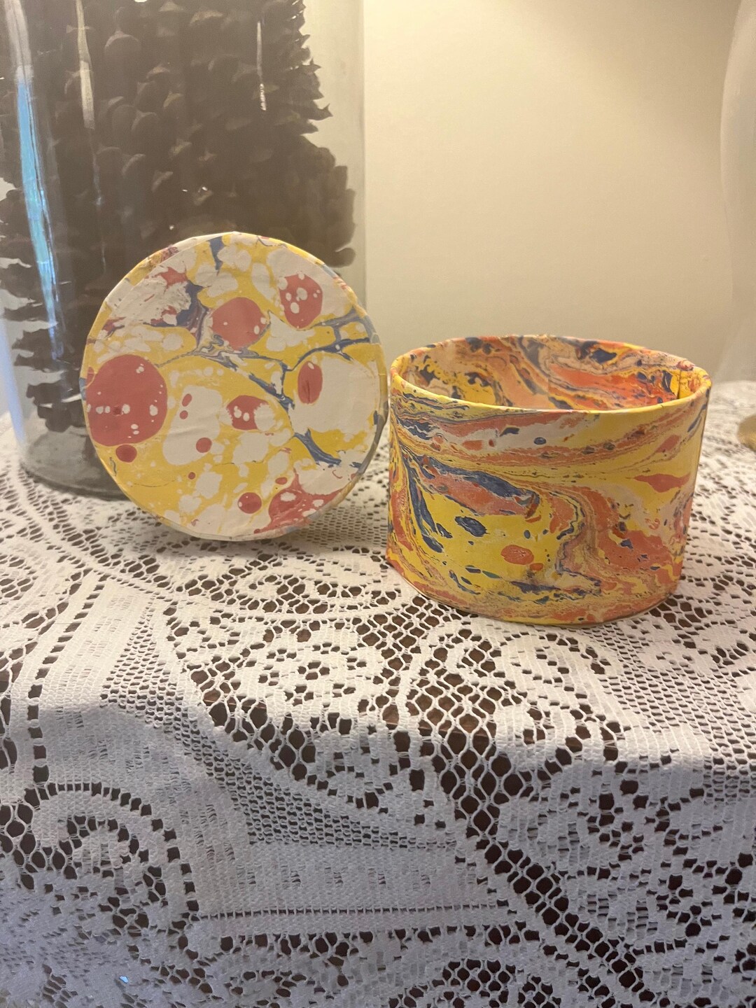 Marble Paper Box - Etsy