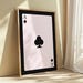 Ace of Clubs Poster Playing Card Print Black White Wall Art Game Room ...