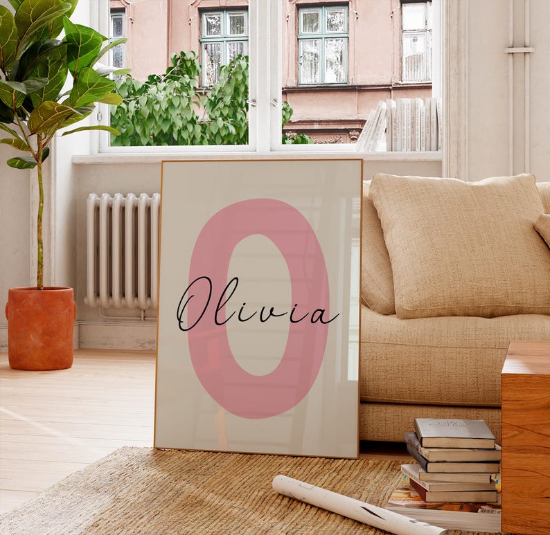 Custom Name Wall Art, Personalized Wall Art for Girls, Bedroom Girl ...