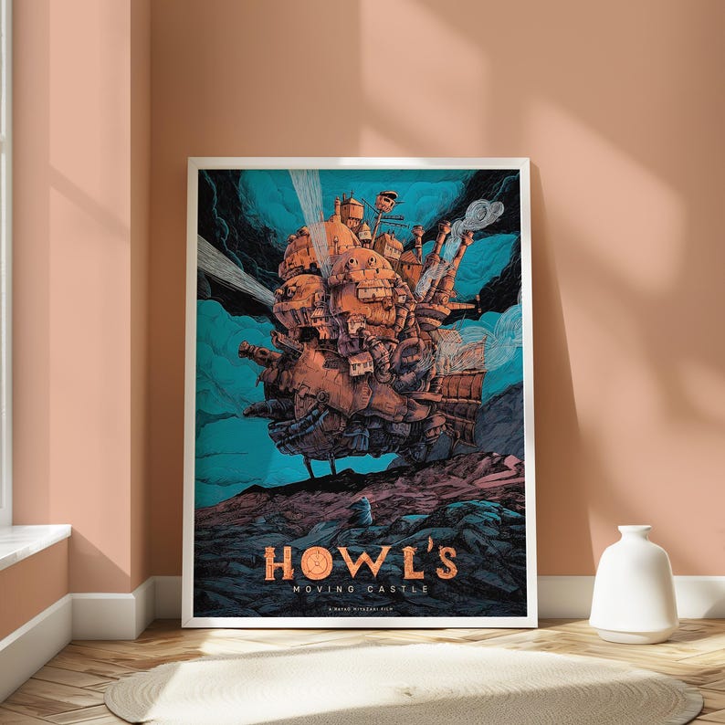 Howls Moving Castle Poster, Ghibli Studio Posters, Ghibli Howl's Moving ...