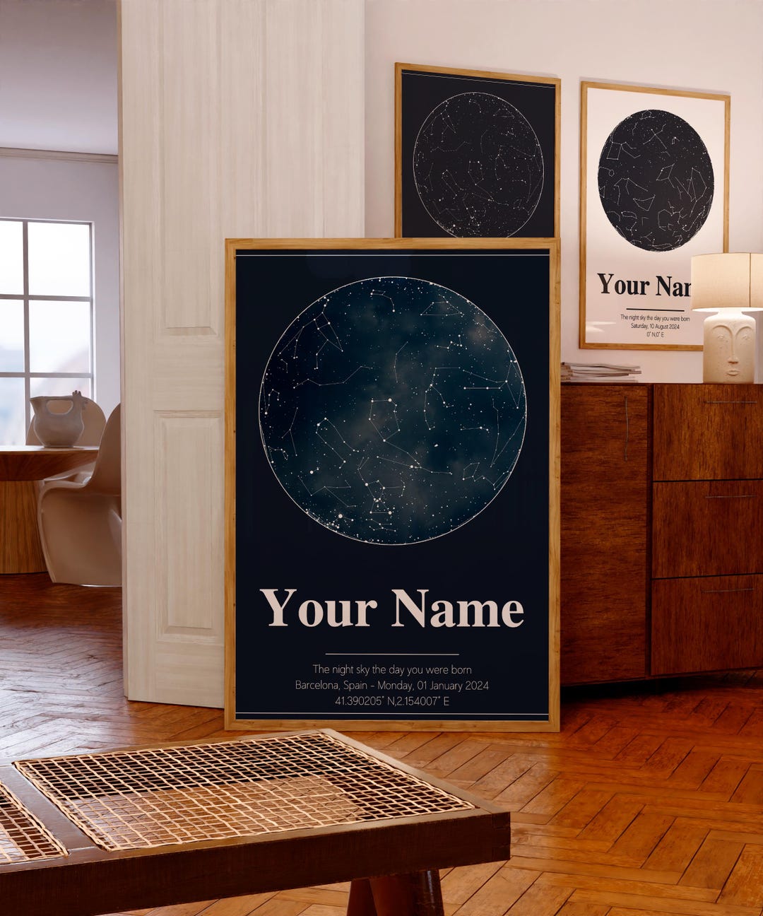 Custom Star Map Print, Night Sky Constellation Chart, Special Date Star ...