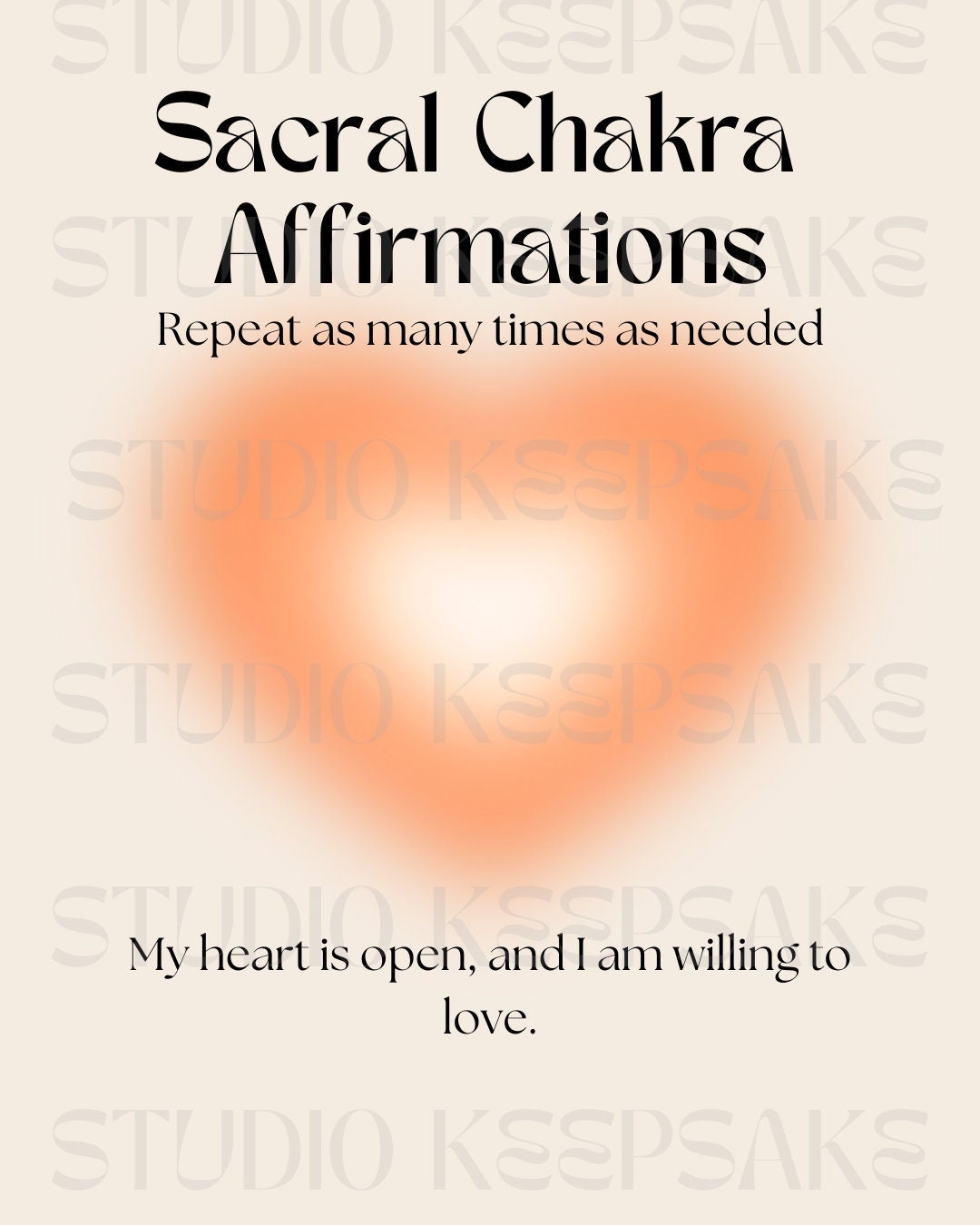 52 Sacral Chakra Affirmations | Manifestation | Manifesting | Digital ...