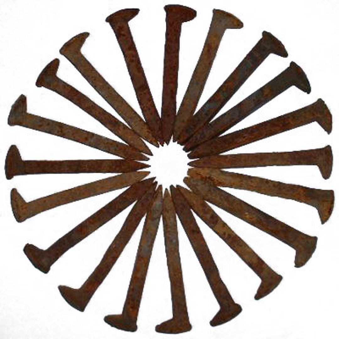 LOT OF 6 Vintage Industrial Salvaged Rusty Railroad Spikes Industrial ...