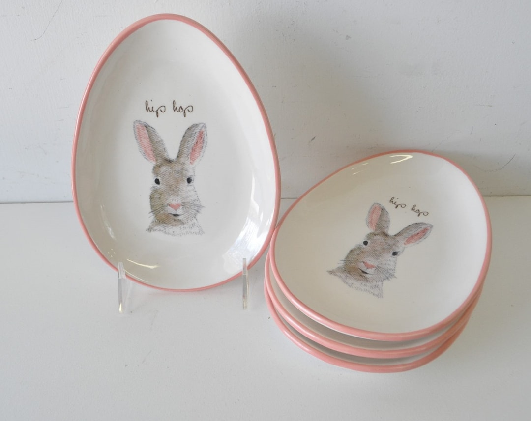 Vintage RAE DUNN Artisan Collection Easter Hip Hop Bunny Rabbit Egg ...